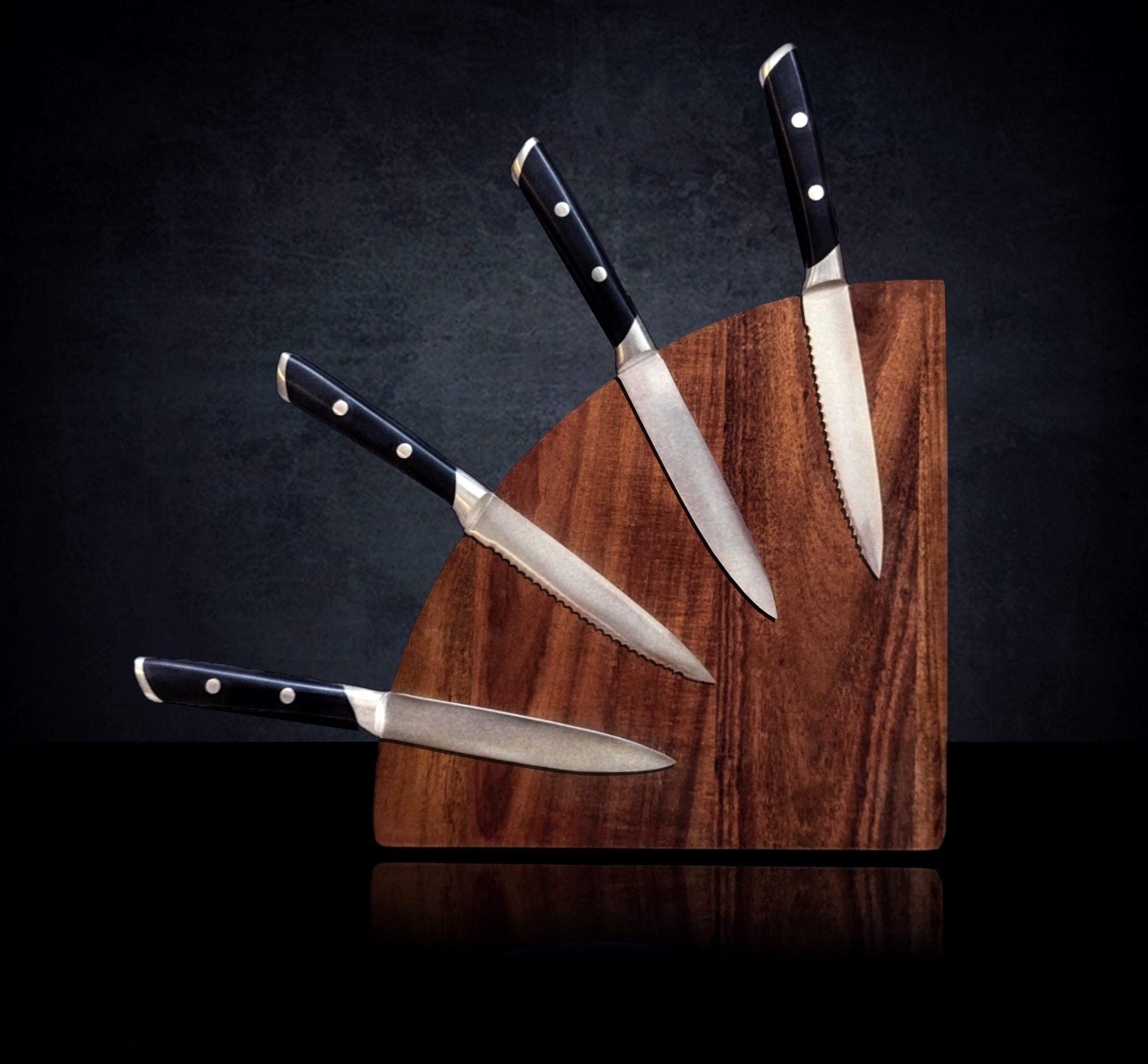 4 PC Steak Knife Set Serrated - Kitchen Charm Cookware